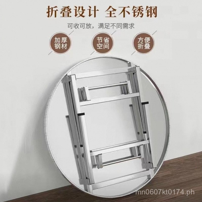Folding table304Home Restaurant Dining Table Stall Stainless Steel ...