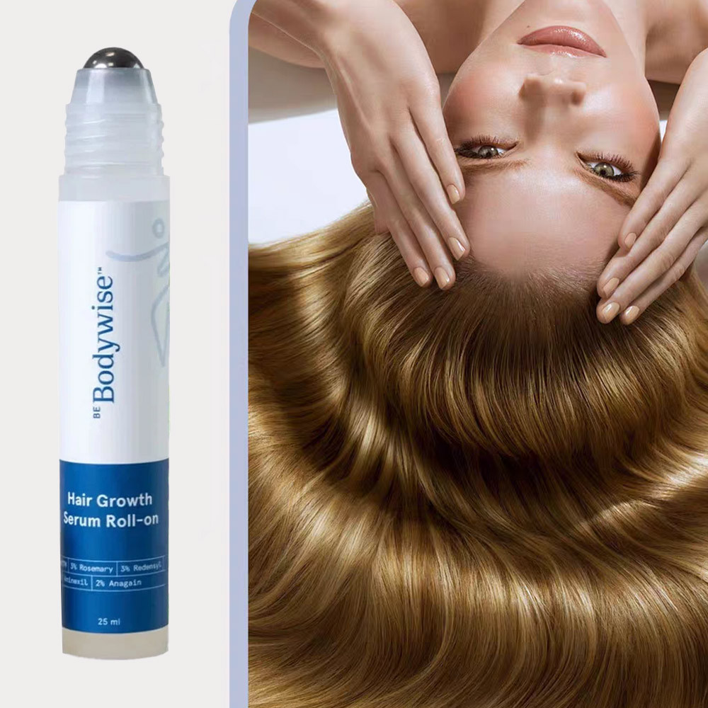 Be Bodywise Hair Growth Serum Roll On - 3% Rosemary, 3% Redensyl & 2% ...
