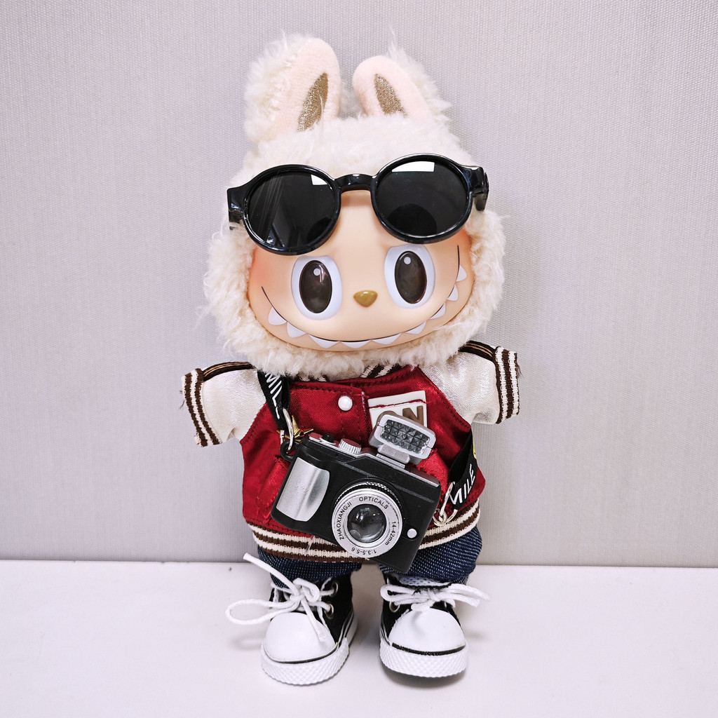15cm 17cm Labubu Clothes Red Baseball Jersey Pants Shoe Set For Labubu ...