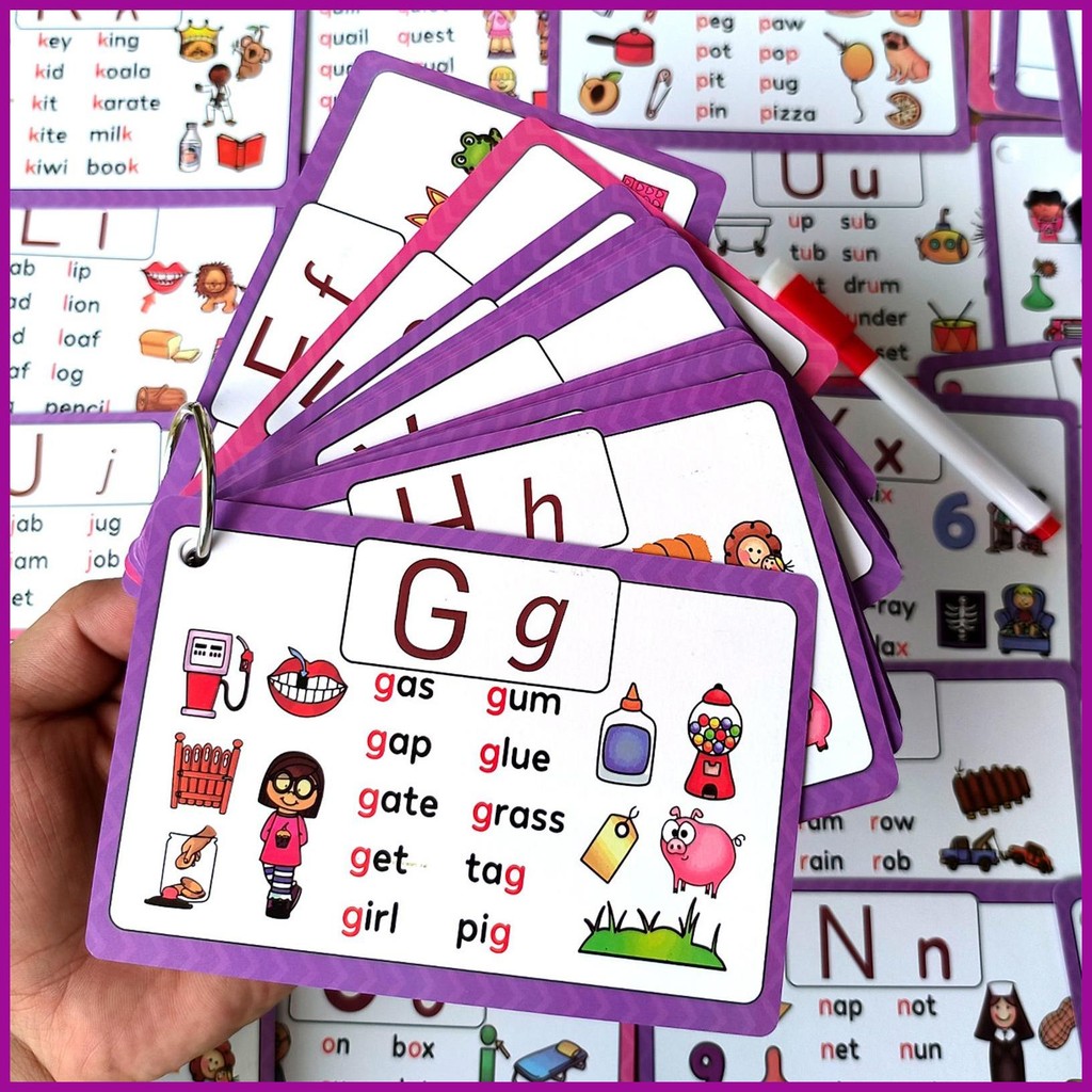 Alphabet Learning Cards Kids Learning Cards Early Learning Cards ...