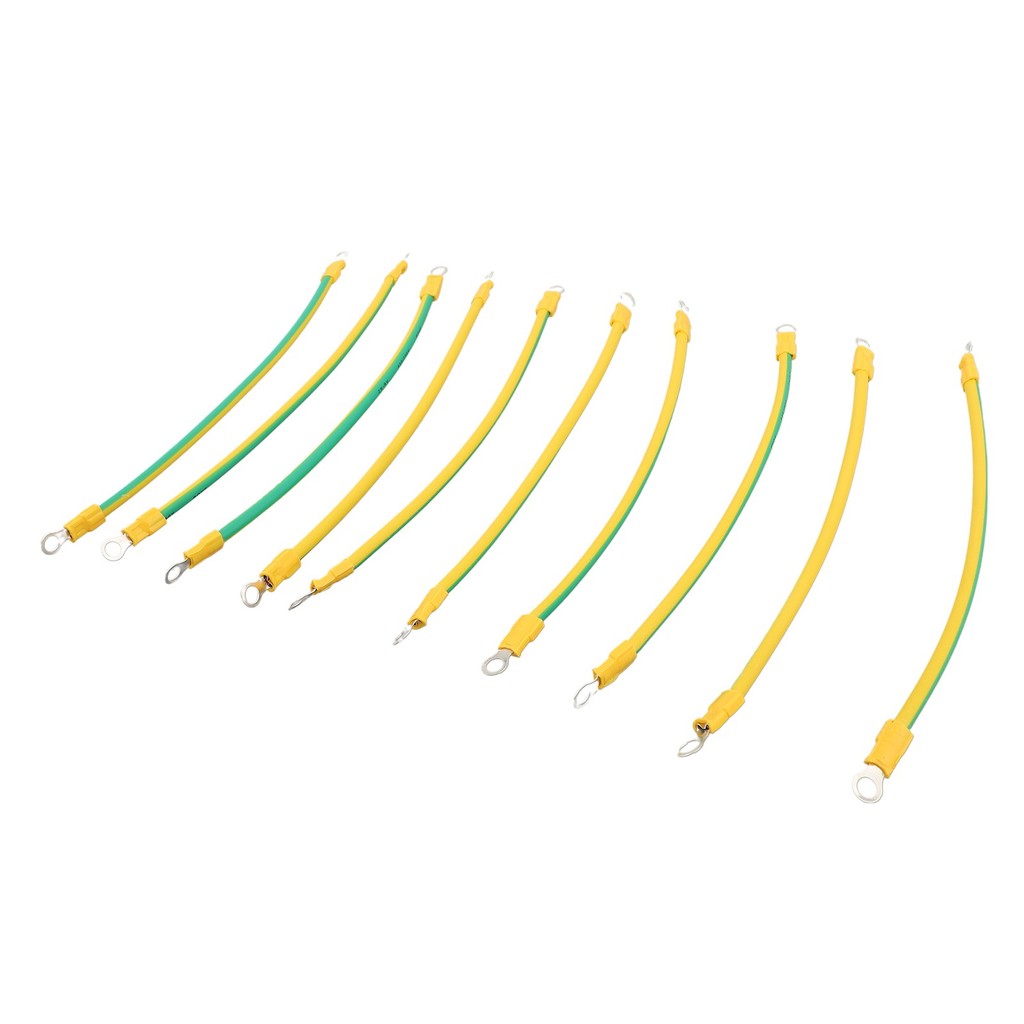 [COD]-20PCS BVR Solar PV Ground Wire with Terminals 10/12/14 AWG Solar ...