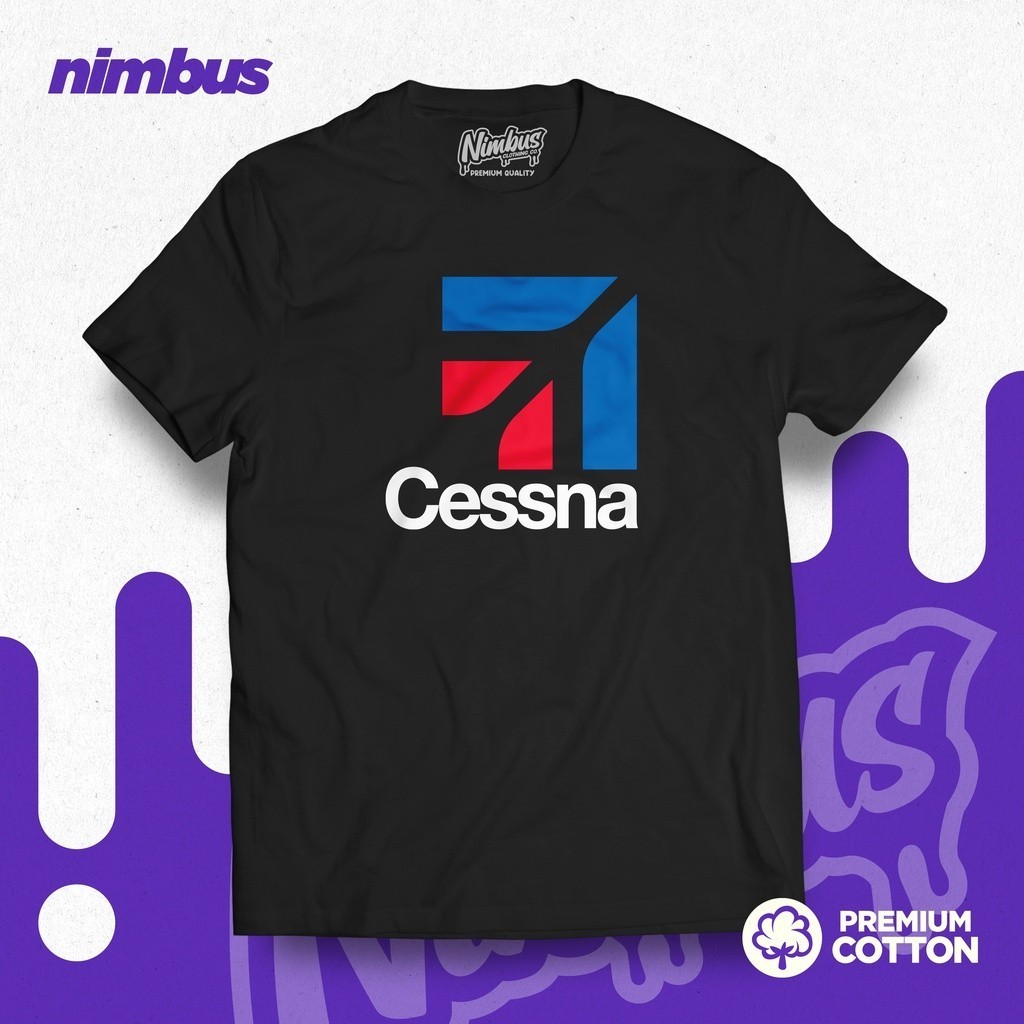 Aviation | CESSNA | Premium Cotton T-Shirt | Round Neck | Nimbus ...