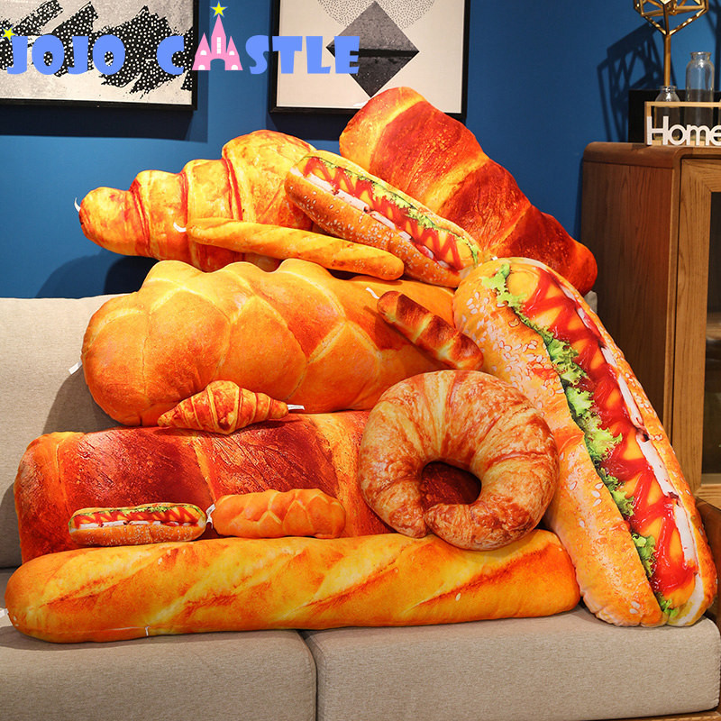 JOJO CASTLE Creative Simulation Butter Bread Plush Toys Stuffed Food ...