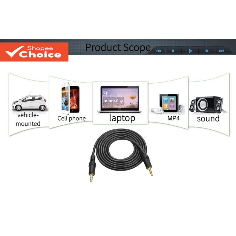 Aux Audio Cable Car Mobile Phone Connection Cable 3.5mm Male to Bus ...