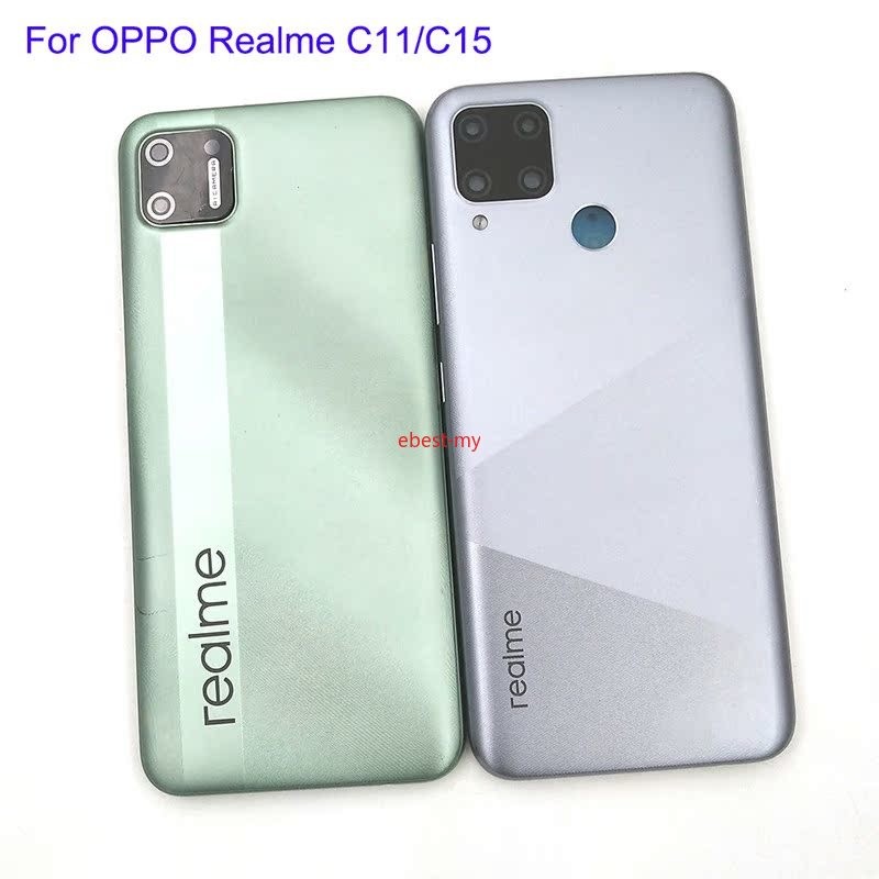 Ebesmt-Realme C15 Back Battery Cover Metal Rear Door Case Panel For ...