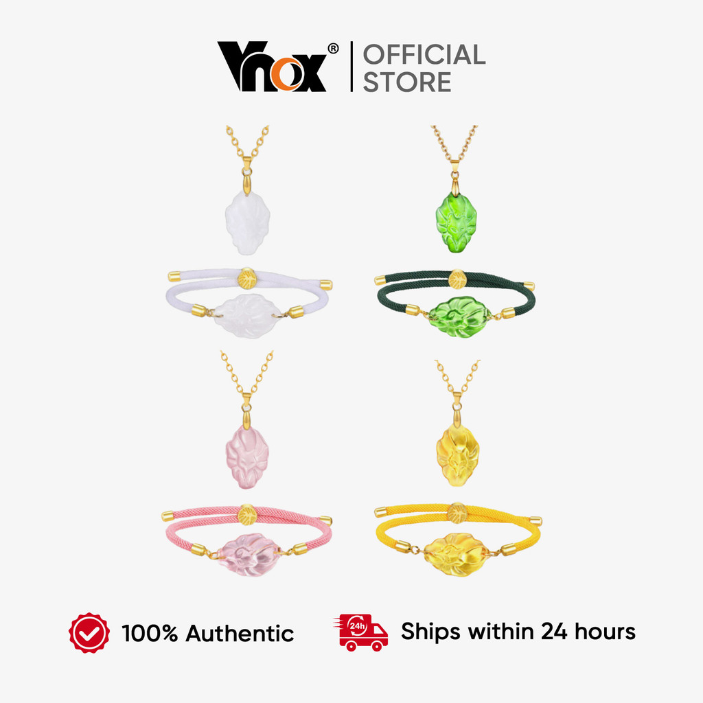 Vnox 2pcs Nine Tailed Fox Queen Necklace Bracelet for Men Women ...