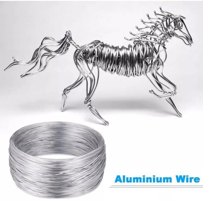 Silver Aluminium Wire Bendy Craft Wire Flexible Modelling Wire Suitable ...