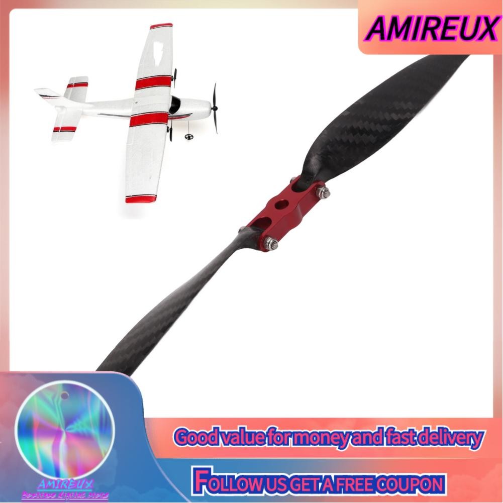 Amireux RC Fixed Wing Propeller Folding 12in Long 2 Blade Carbon Fiber Accurate for Repairing ...