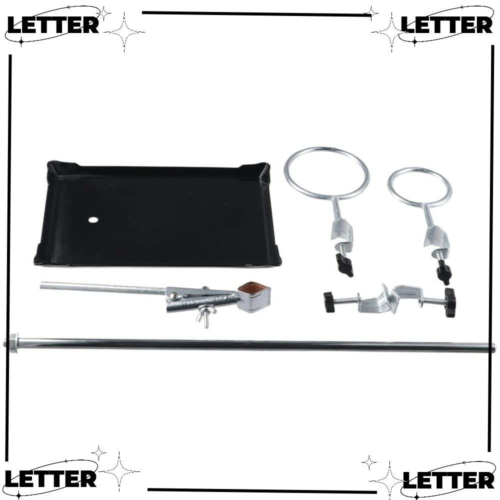 LETTER Steel Lab Stand Set, with Cast Iron Base Rod 16" L Laboratory ...