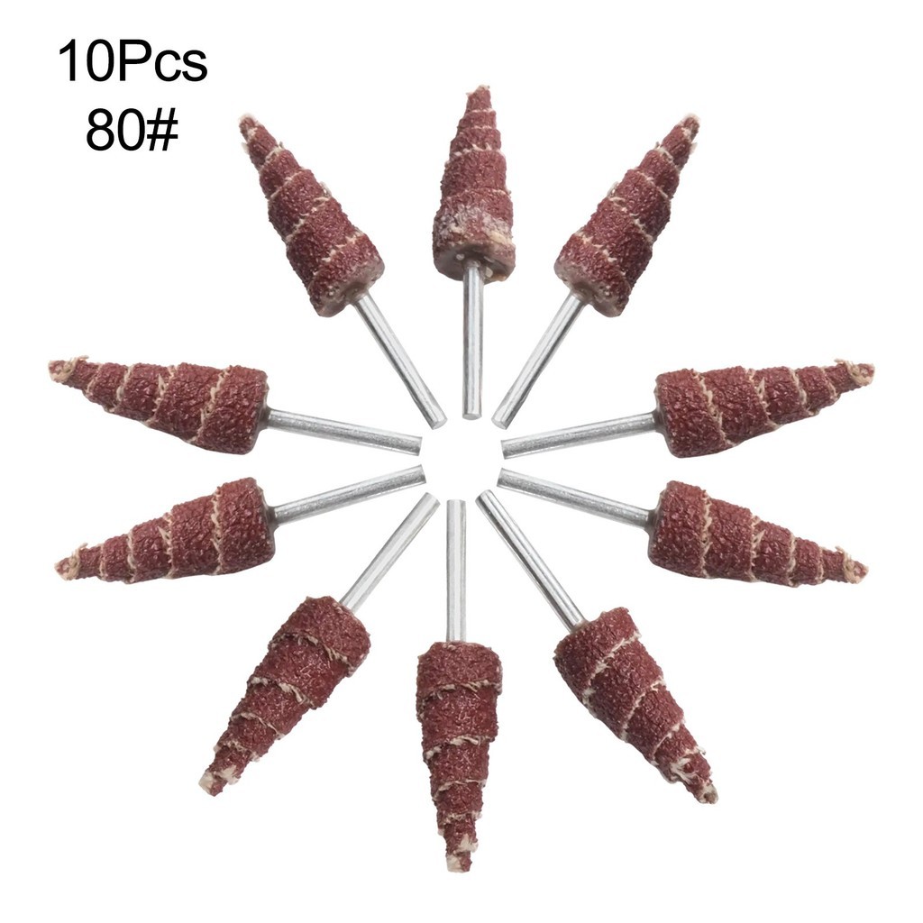 Cone Abrasive Cloth Sanding Flap Wheels 80 Grit Set of 10 for Finishing ...