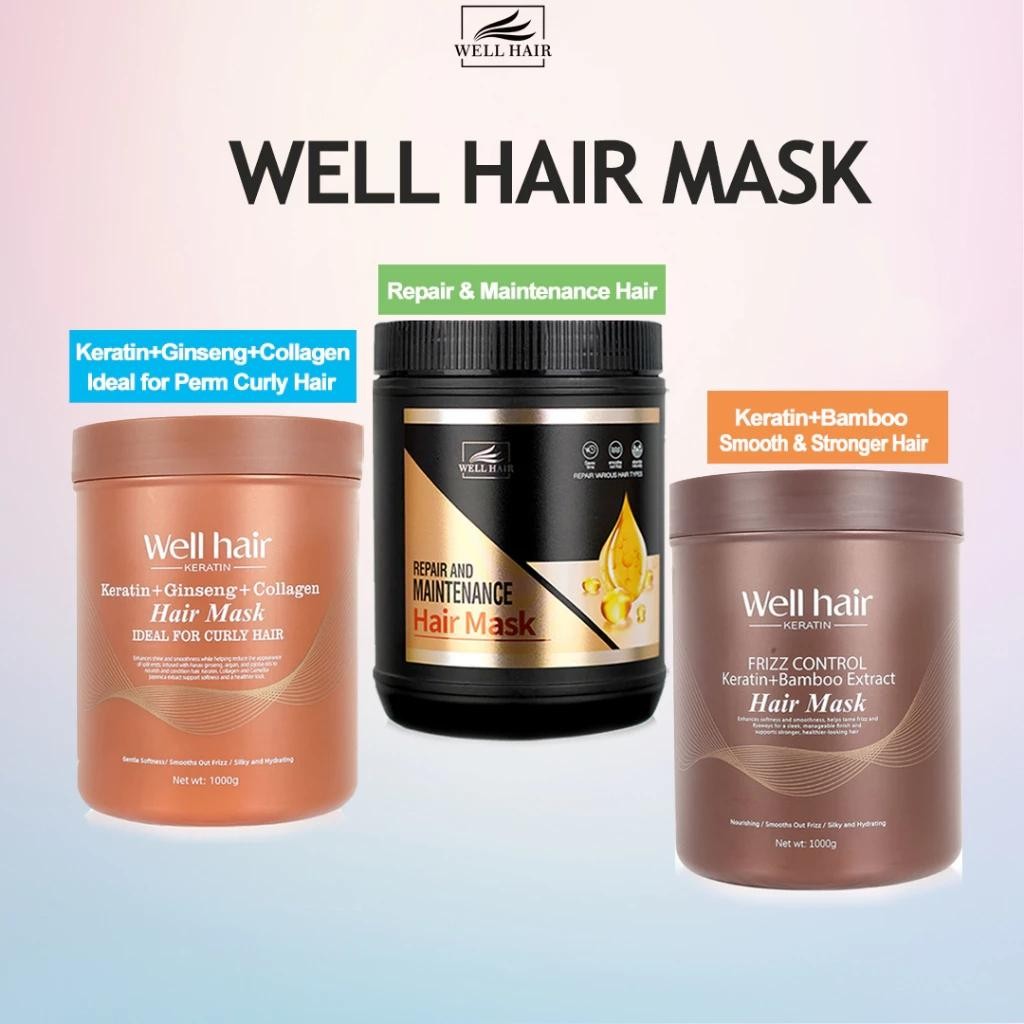 WELL HAIR Hair Mask Care Treatment Damage Frizzy Maintenance Moisturize ...
