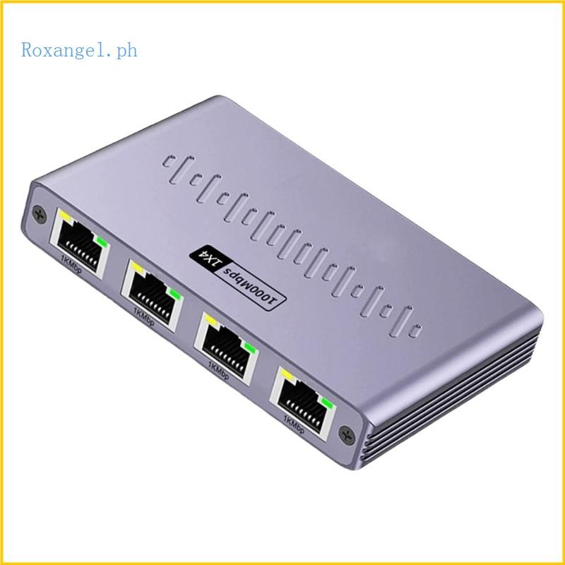 ROX Gigabit Speed Rj45 Ethernet Splitter 1 To 4 Port Expansion For ...