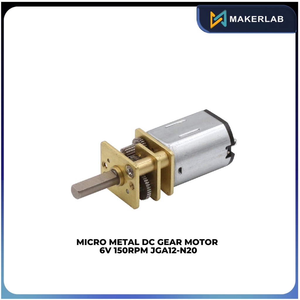 Micro Metal DC Gear Motor 6V 500RPM | 300RPM | 150RPM JGA12-N20 ...