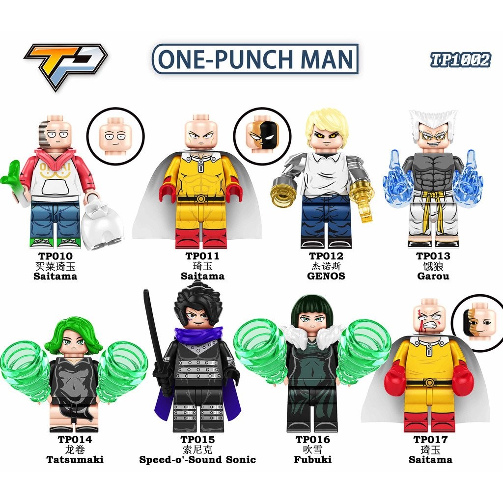 New Product TP1002One Punch Man Anime Saitama Genos Building Blocks ...
