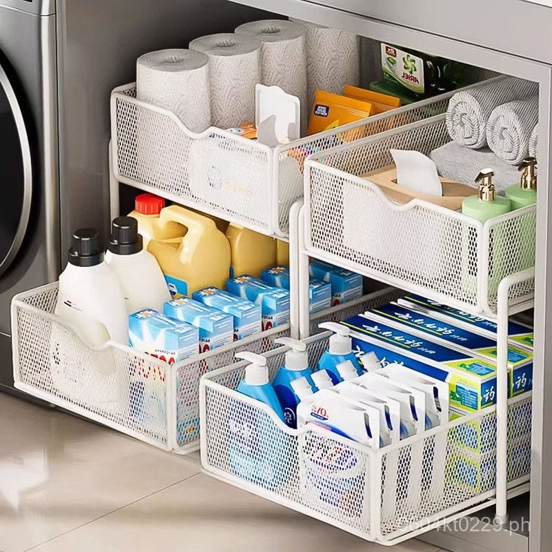 Layered Sink Bathroom Drawer Wash Basin Storage Rack Under-Sink Pull ...