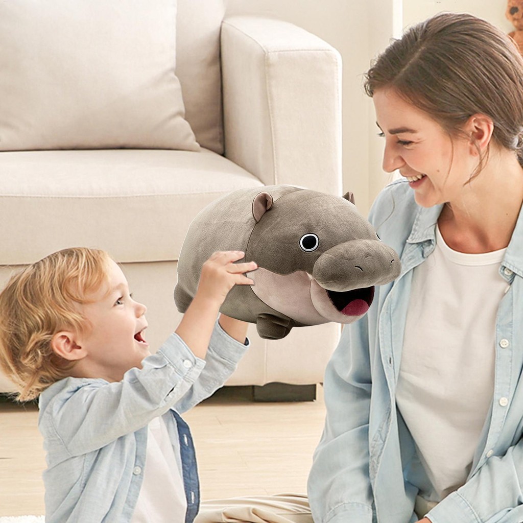 Stuffed Hippo Cute Cartoon Stuffed Animal Hippo Home Decor Throw ...