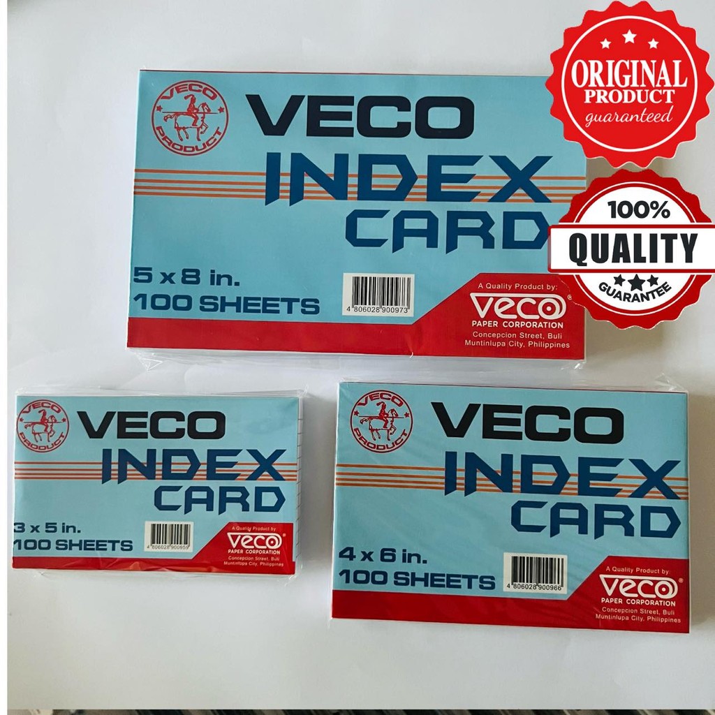 Index Card 120gsm White Ruled 5x8, 4x6, 3x5 inches (SOLD PER PACK/SIZE ...