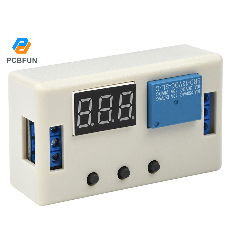 Pcbfun DC 12V Delay Timer Relay LED Digital Display Programmable Readout Multi-function Delay ...