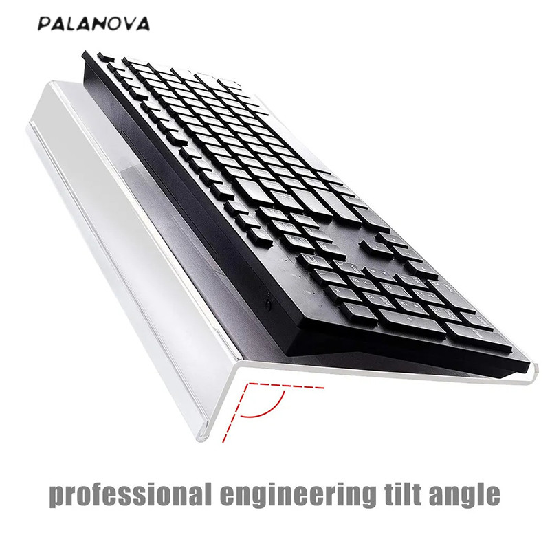【PAI】Acrylic Tilted Computer Keyboard Holder Clear Keyboard Stand ...