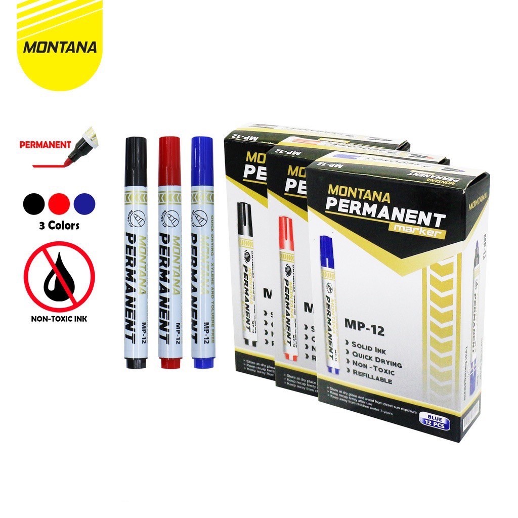 MCC Montana Permanent Markers MP - 12 (Unit Price) | Shopee Philippines
