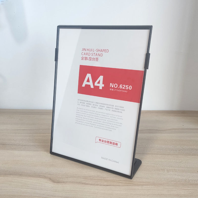 A4 Acrylic Price List Display Board, L-shaped Three-dimensional Desktop ...