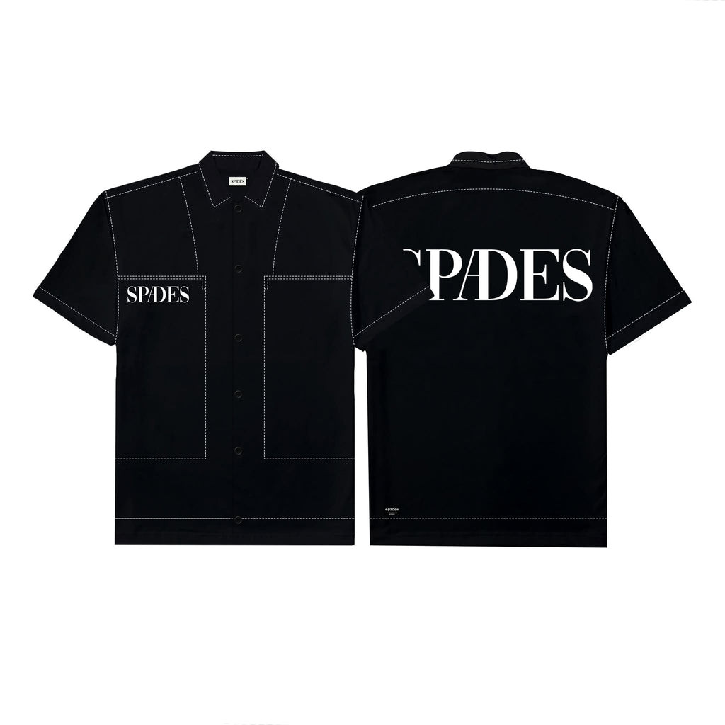Spades Street Utility Full Button Polo Black | Shopee Philippines