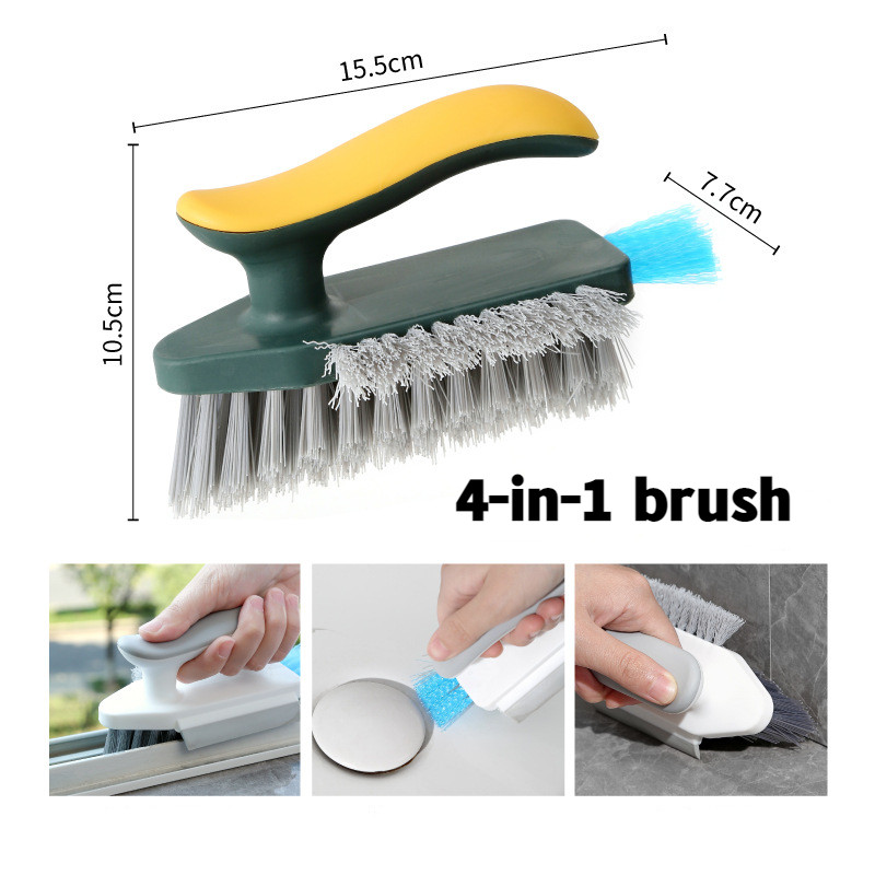 4 In 1 Tile Cleaning Brush Corner Scrubber Brush Tool Tub Tile Scrubber ...