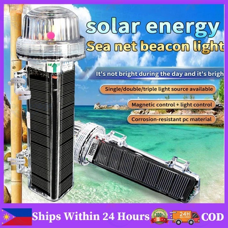 Waterproof Solar Powered Flash Boat Light Marine Navigation Light ...