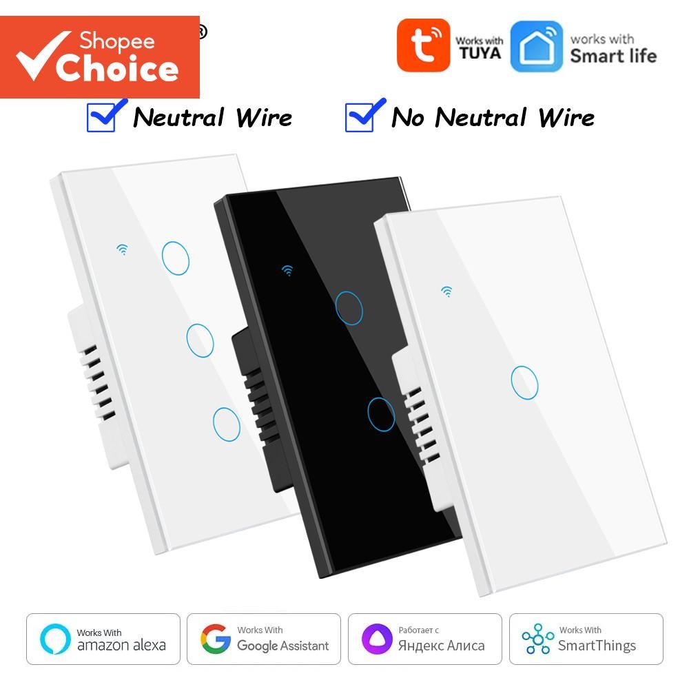 Smart Switches US Neutral Wire/No Neutral Wire Required 1/2/3/4 Gang ...
