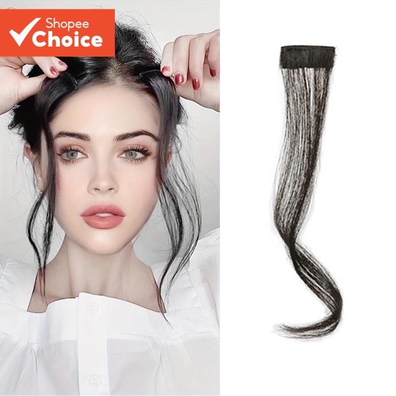30CM 1 pcs Long Curly Bangs Clips Front Two Side Fringe Hair Extension ...