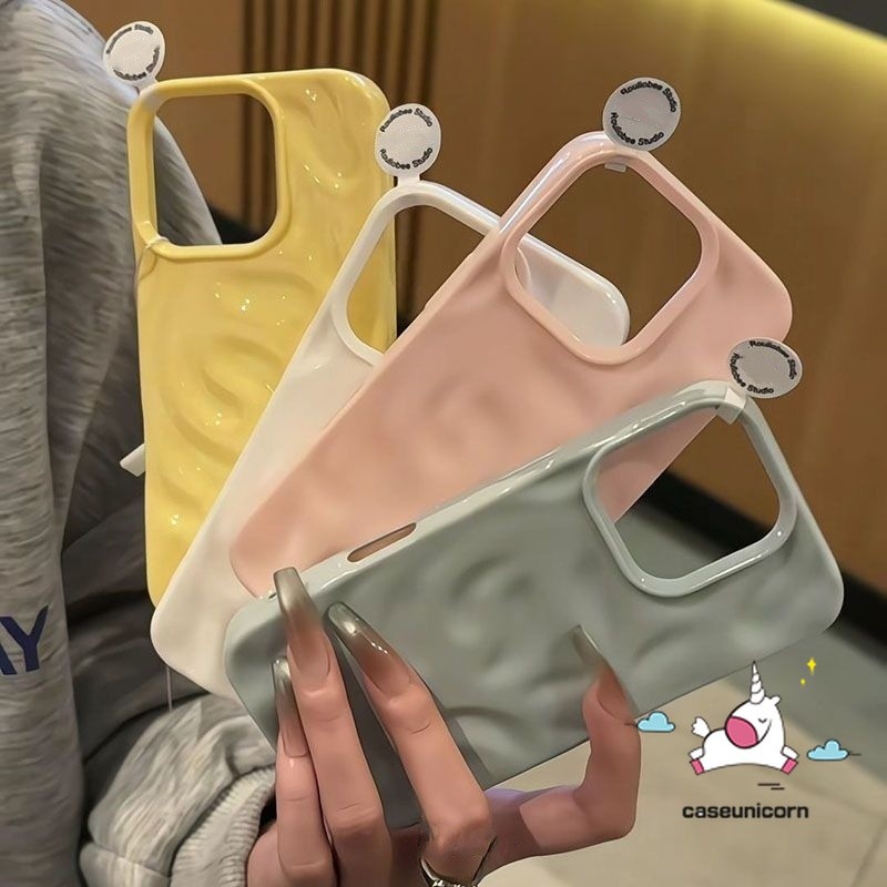 Candy Color Glossy Silicone Wave Wrinkle Soft Case Compatible for ...
