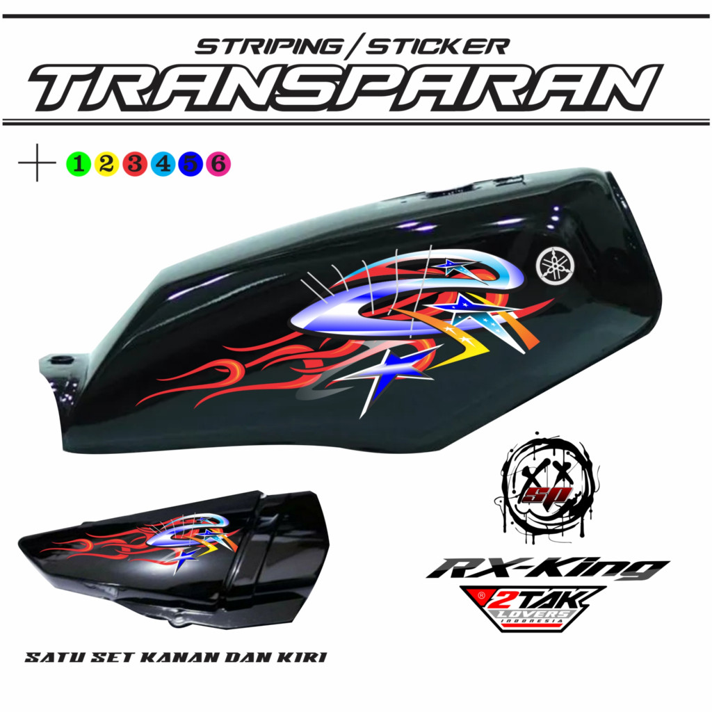 YAMAHA RK KING TRANSPARENT STICKER STRIPING VARIATIONS LATEST DESIGN ...