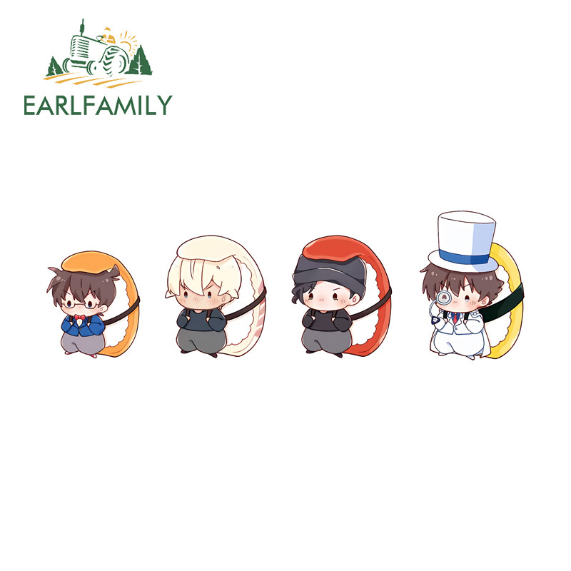 EARLFAMILY Detective Conan Car Sticker Kawaii Humorous Waterproof ...
