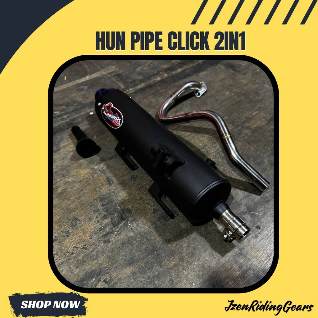 hun pipe thailand 2 in 1 for honda click 125/150 v2 and v3 | Shopee ...