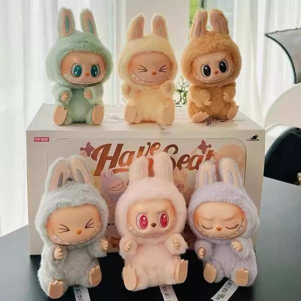 keychain for bag labubu keychain Sitting Party Labubu Doll Pendant ...