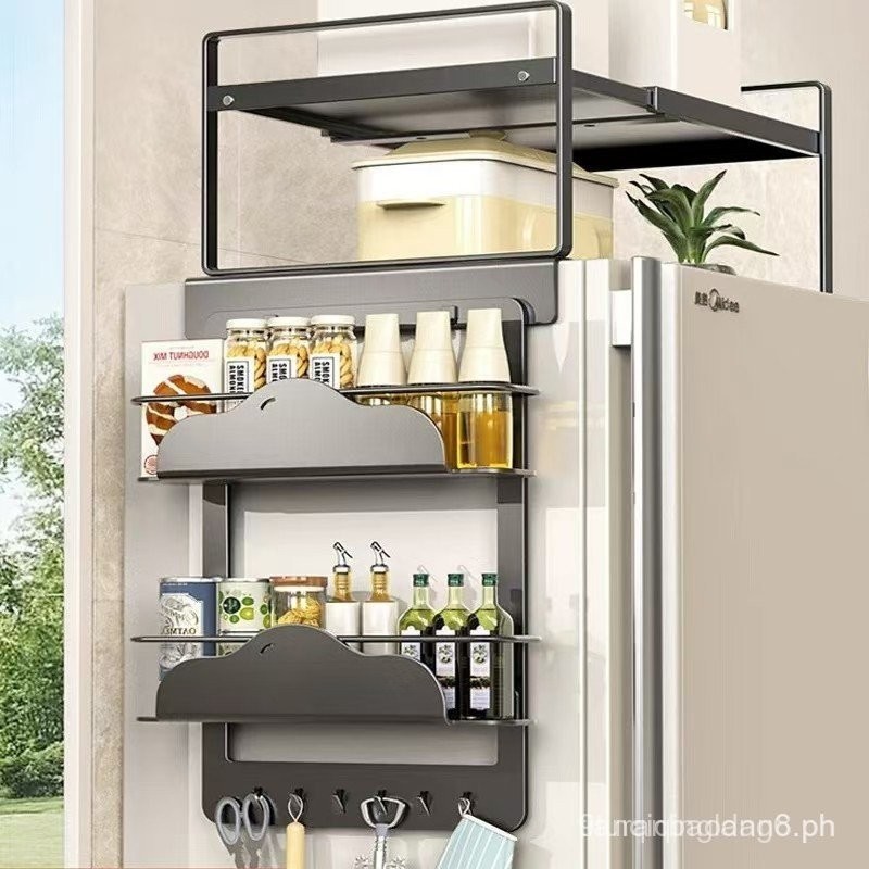 Double-Door Refrigerator Top Shelf Side Storage Magnetic Top Rack ...