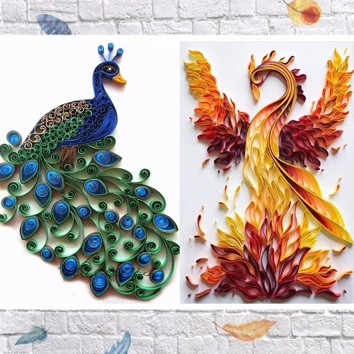 Yan Paper Peacock Material Package Fire Phoenix Yan Paper Painting Tool ...