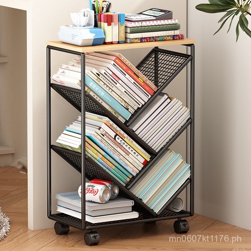 Mobile Storage Bookshelf with Wheels for Classroom Students, Under Desk ...