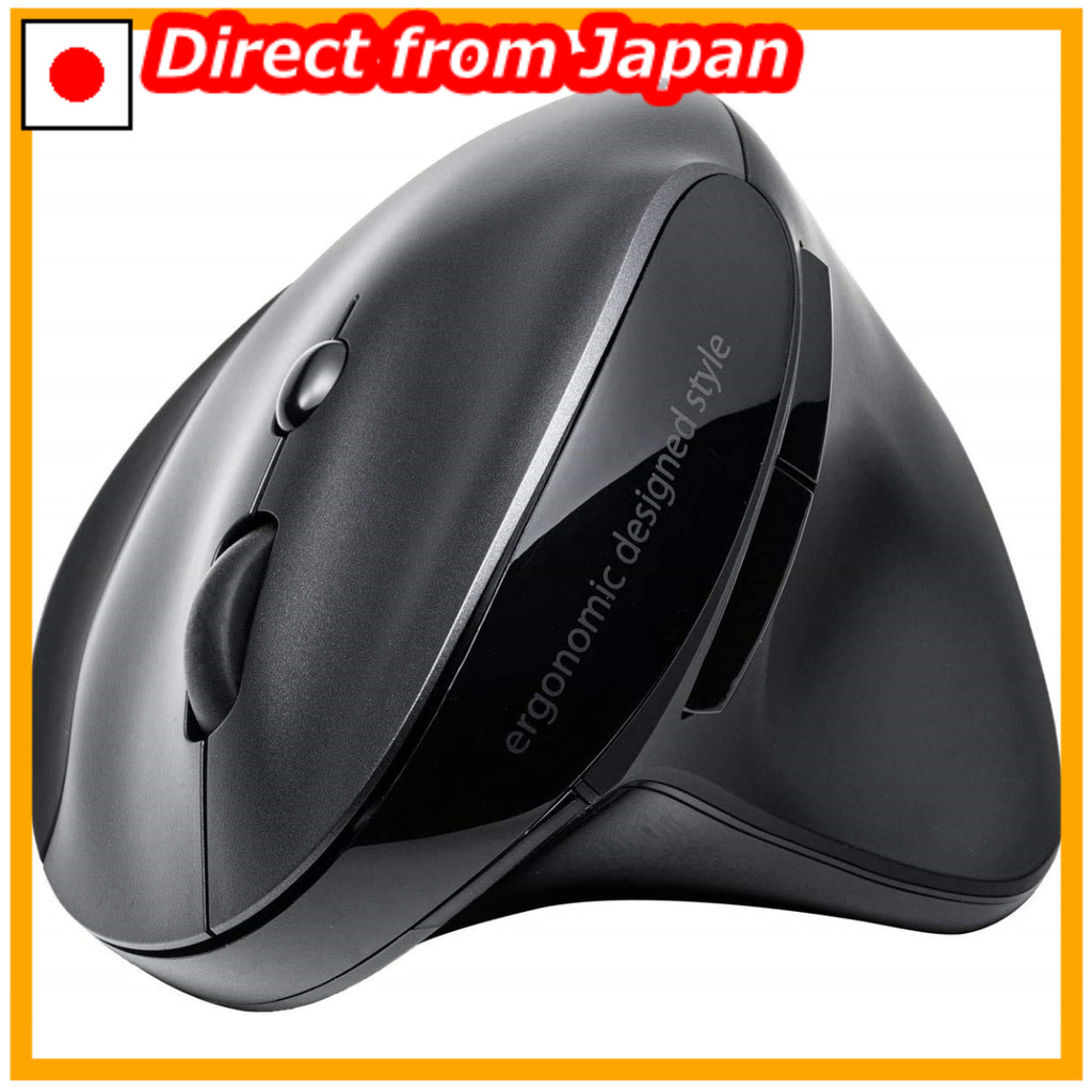 Sanwa Direct Ergonomic Mouse, Wireless, Rechargeable, Quiet, 5 Buttons ...