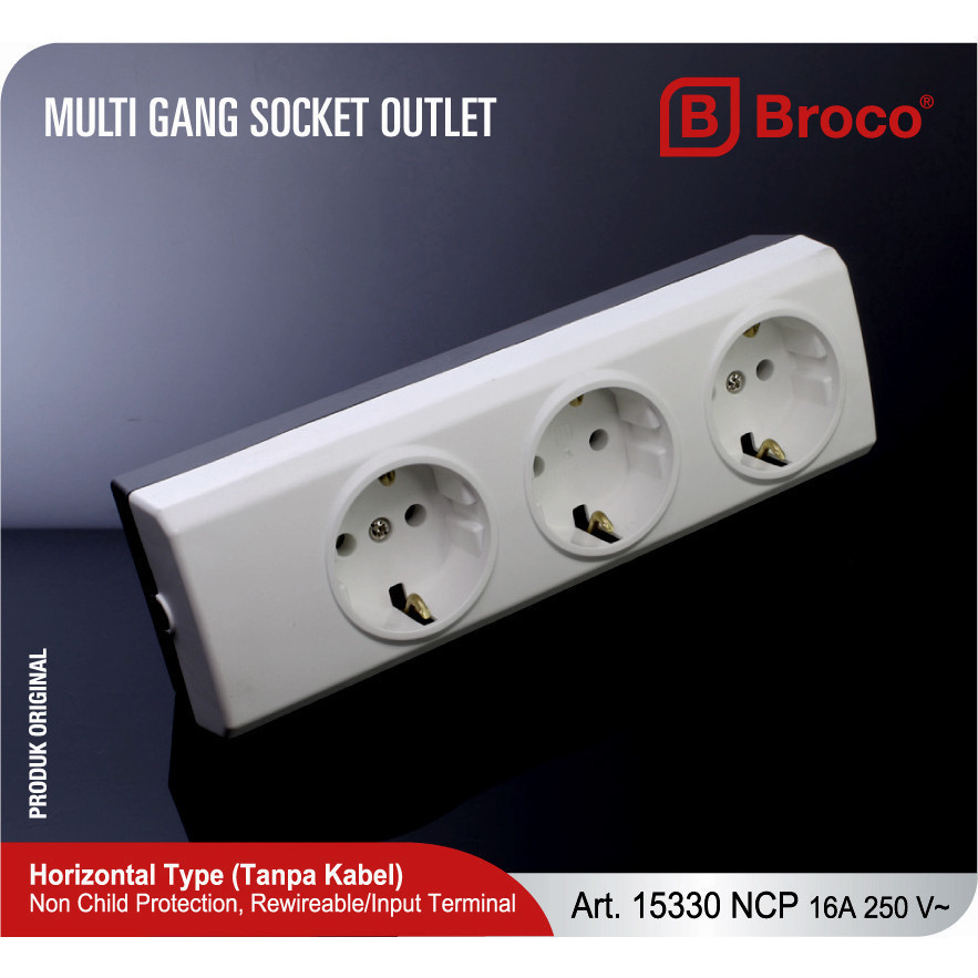 BROCO Socket / BROCO Terminal / BROCO 3-Hole White Socket - 15330 ...
