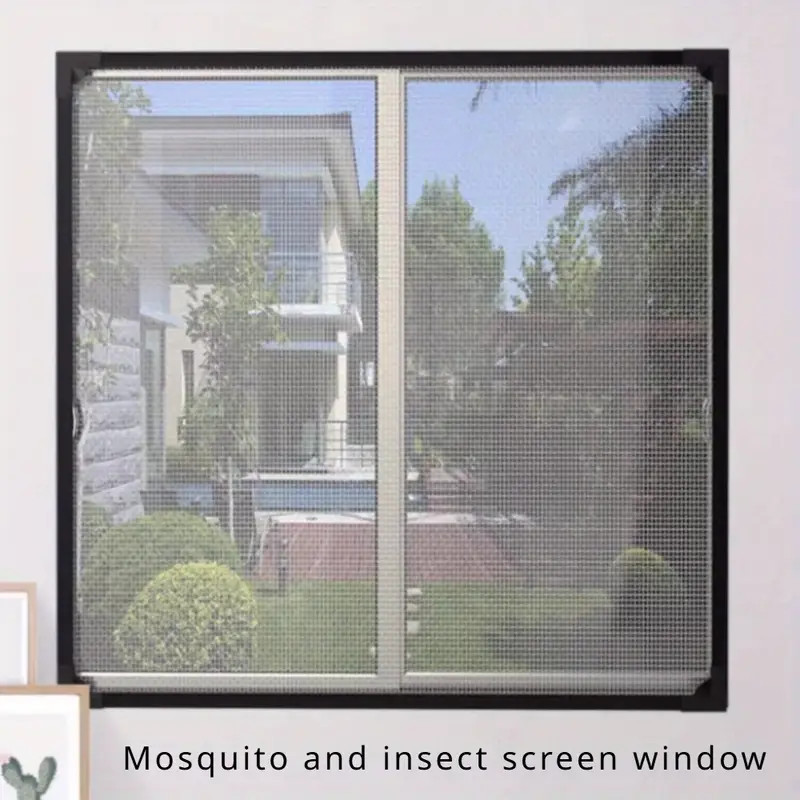 1pcs Window Screen Net Anti Mosquito Zipper Window Net Self Adhesive ...