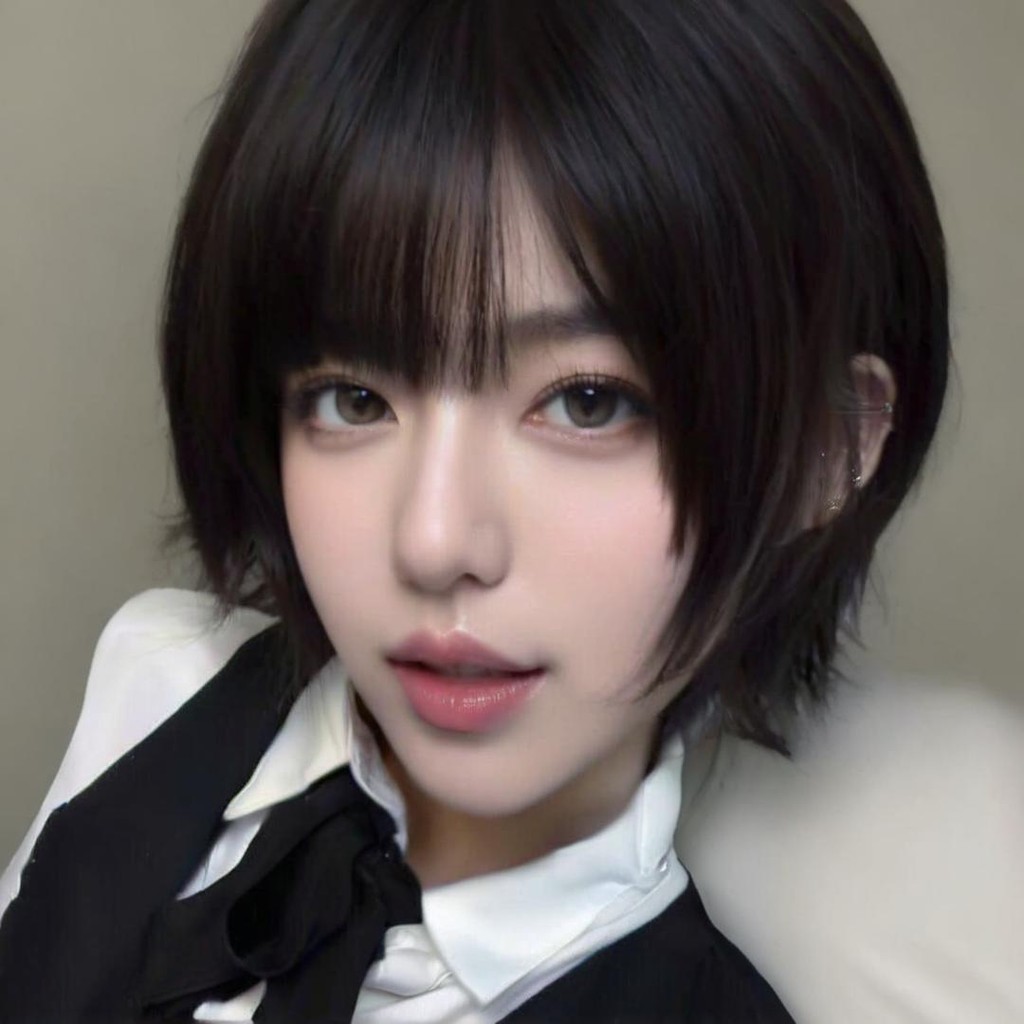 Fujimoto Tree cos Goodbye Eri Fake Hair Female Short Hair Bob Head ...