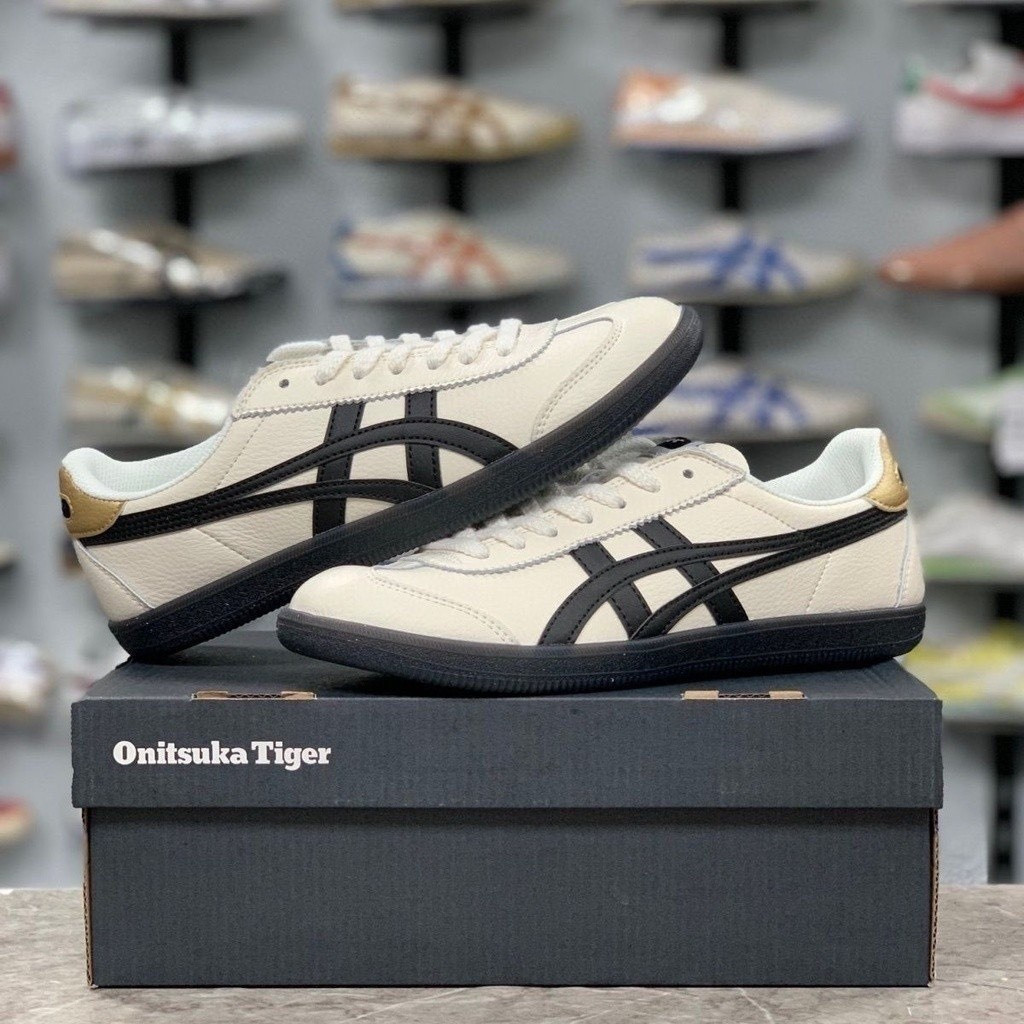 Unisex Women's Black and Yellow Sneakers, Onitsuka Tiger Tokuten 'Gray ...