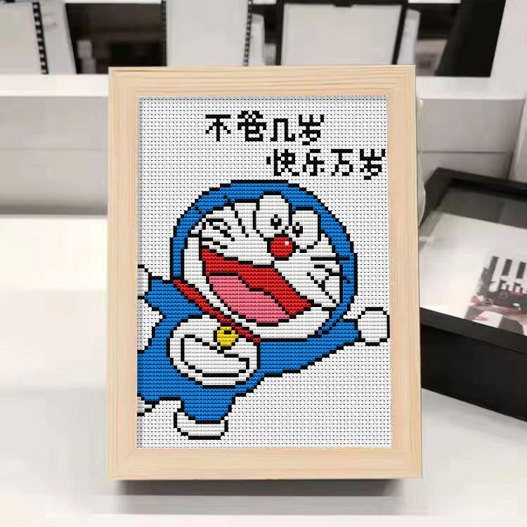 Doraemon Cross Stitch Animation 2024 thread embroidery small哆啦A梦十字绣动漫 ...