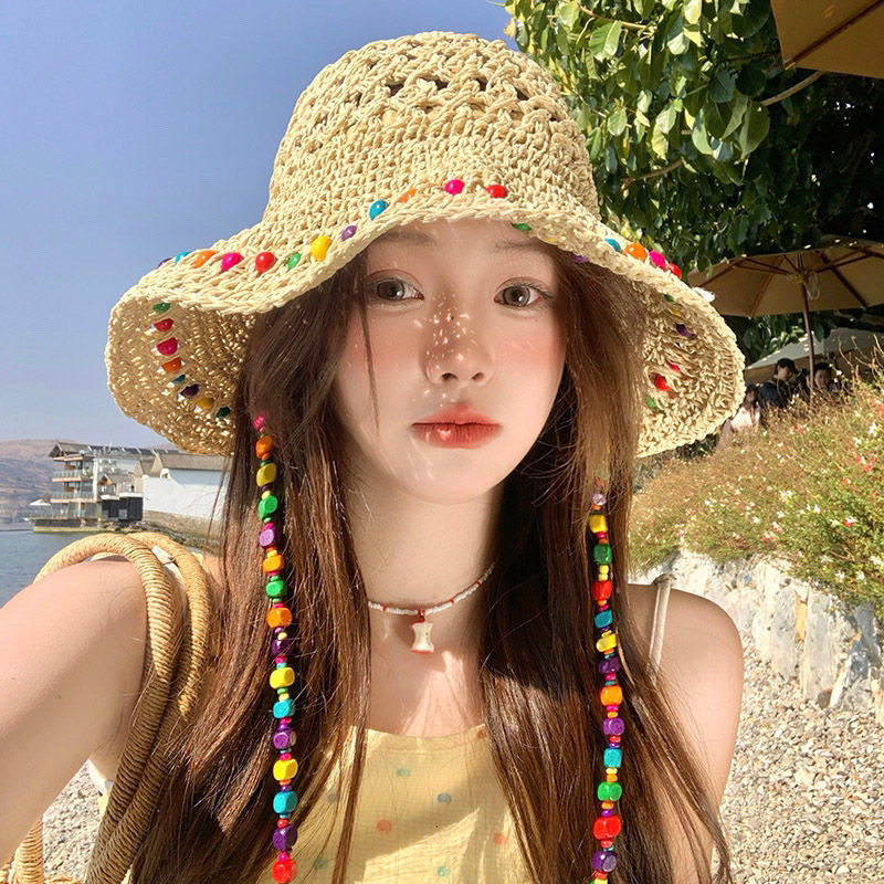 2025 New Style Colorful Dopamine Hyuna Style Woven Straw Hat Female ...