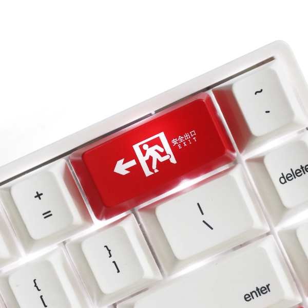 artisan keycap Keyboard Backspace Safe Evacuation Export Unique Light ...