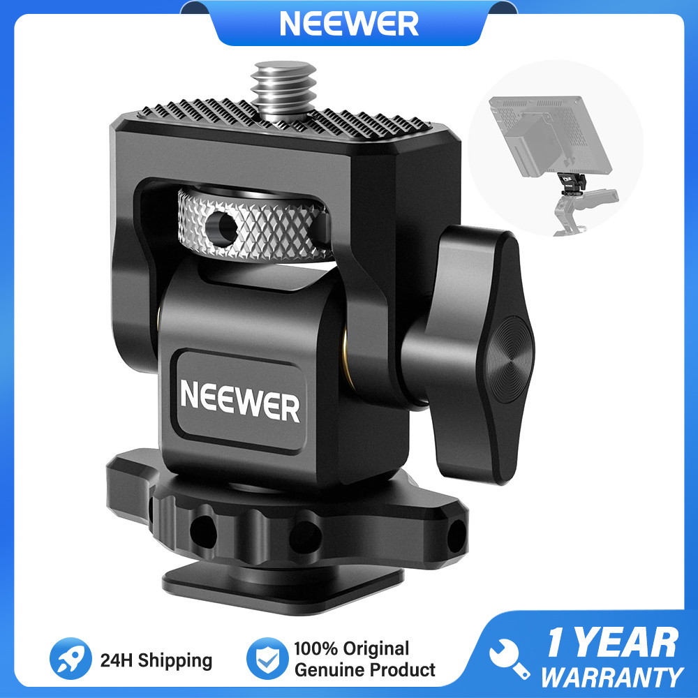 NEEWER Camera Monitor Mount with Cold Shoe, 1/4" Screw for 5" & 7" Field Monitor Compatible with ...