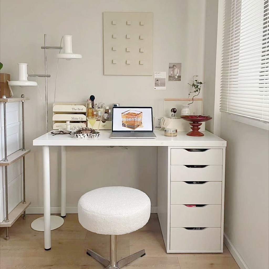 IKEA Computer Desk Bedroom Double Long Desk Student Home Study Table ...
