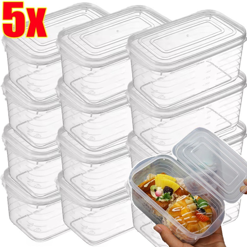 1/3/5Pcs 700ml Large Capacity Food Storage Boxes / Meat Vegetable Fresh ...