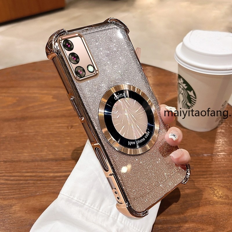 【Shockproof】Case For OPPO A74 4G A95 4G Sparkling Pink Four Corner Anti ...